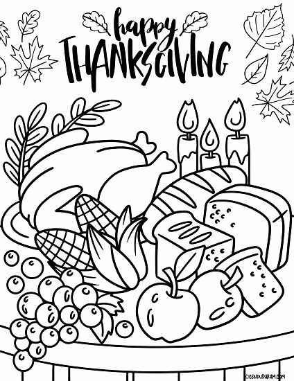 Dibujos de Thanksgiving para colorear: diviértete en familia con imágenes para niños y adultos