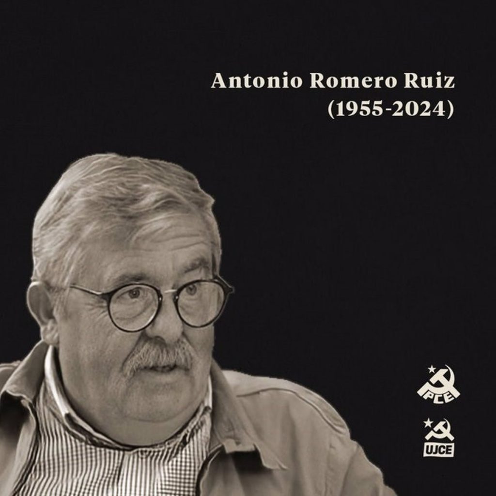 Fallece Antonio Romero: ¿de qué murió el histórico comunista a los 69 años?
