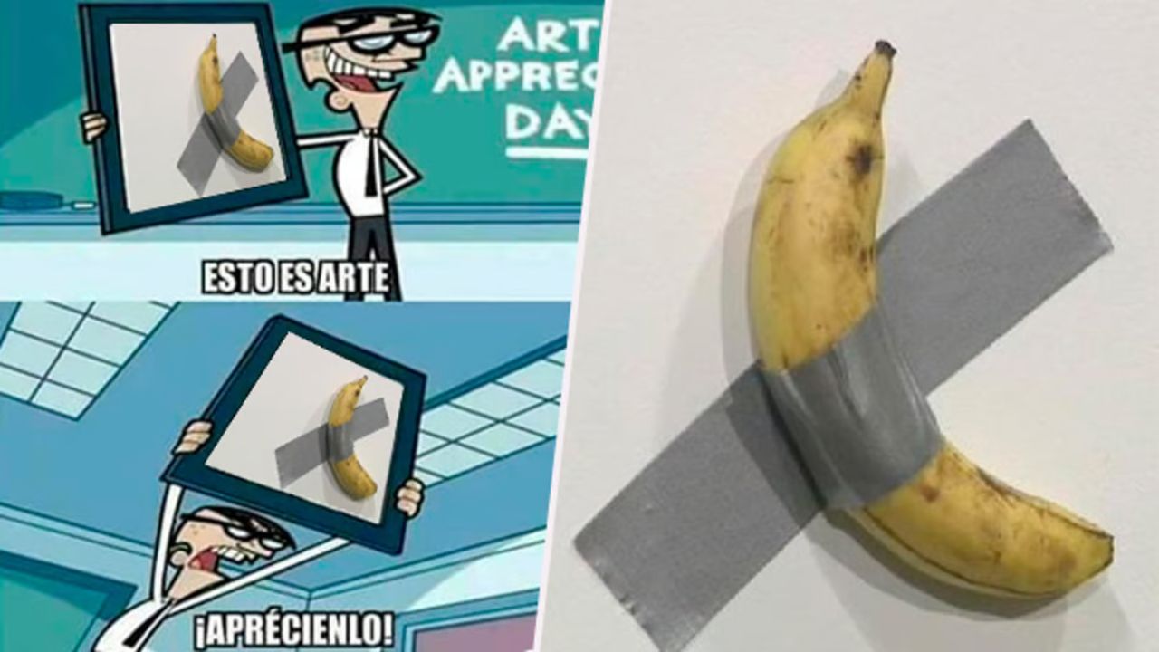 ¿Qué significa el plátano pegado en la pared?, obra vendida por más de ...