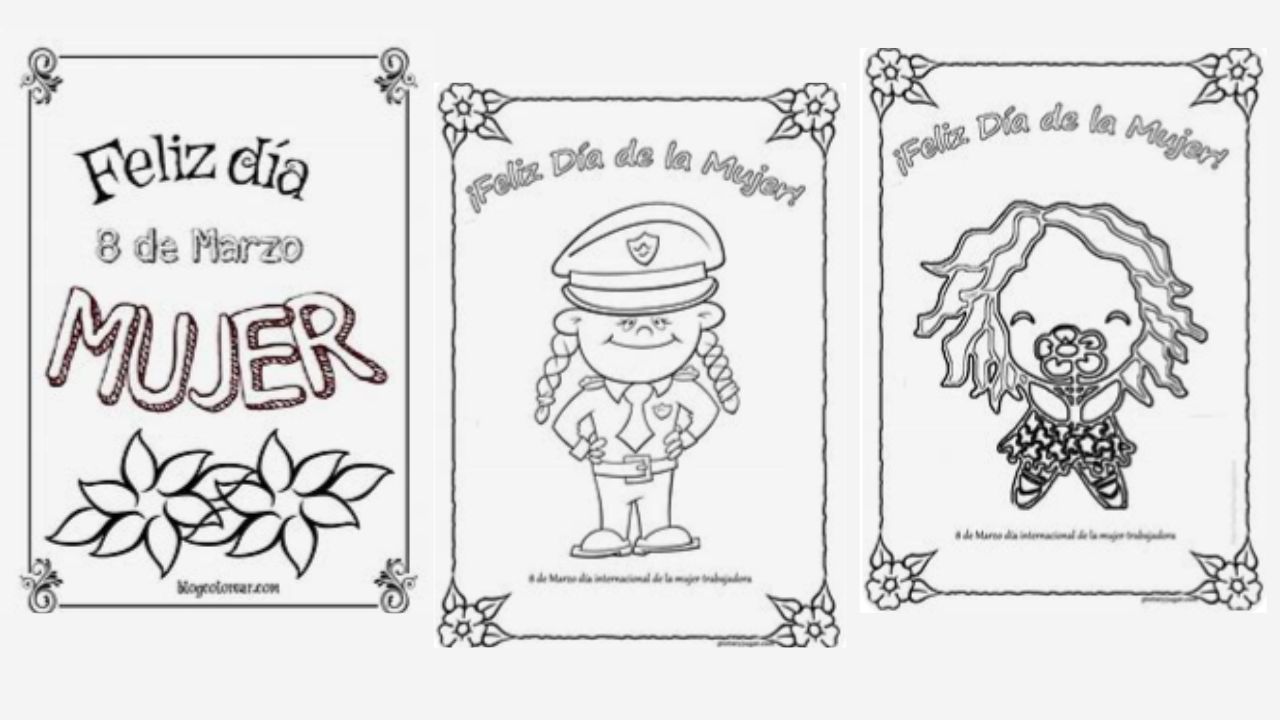 Día de la Mujer 8 de marzo: dibujos para colorear y celebrar su legado