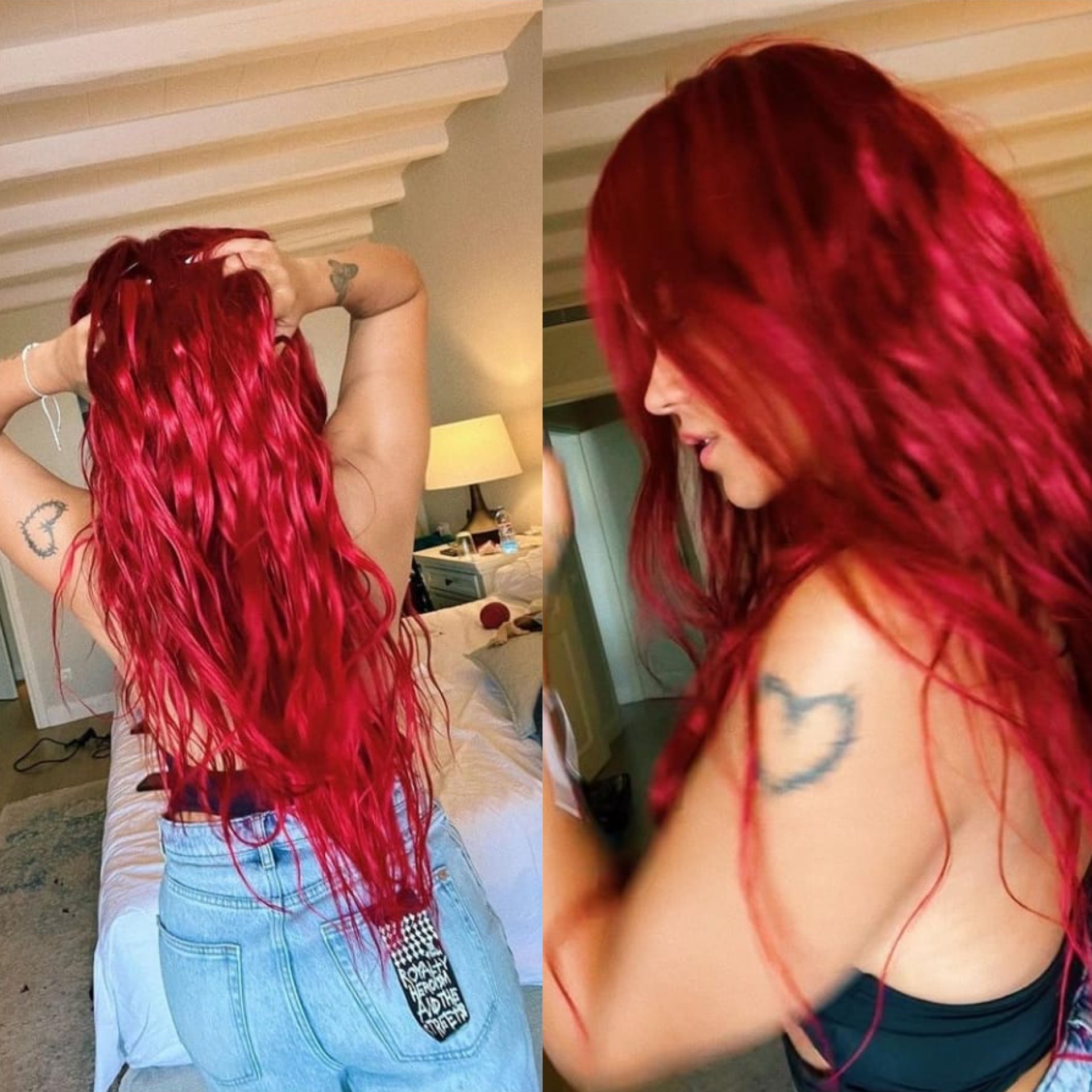 Karol G sube la temperatura luciendo su melena roja