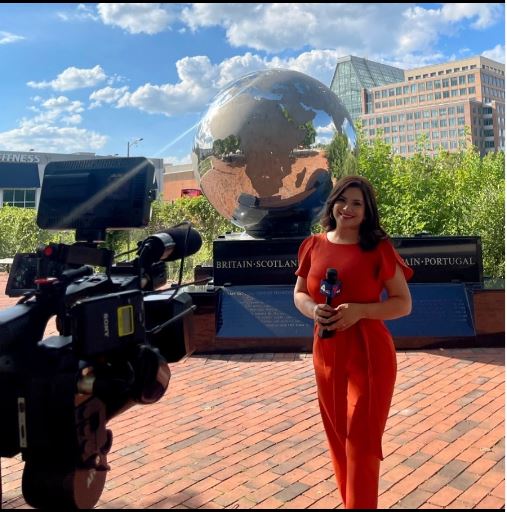 Hondureña María Fernanda Sierra, de palillona a periodista de Telemundo