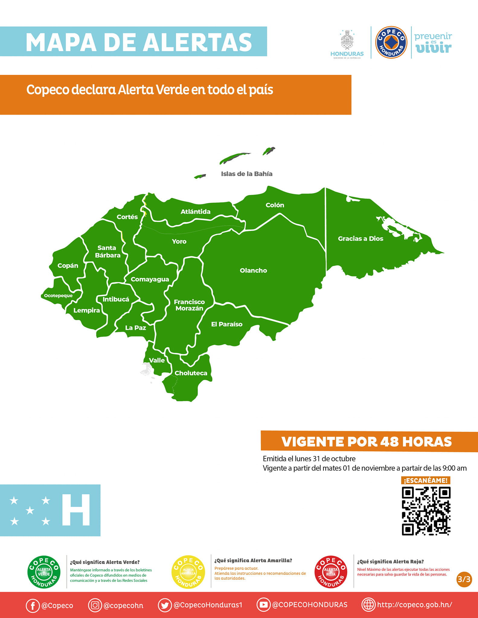 Honduras bajo alerta verde tras la formación de la tormenta tropical Lisa