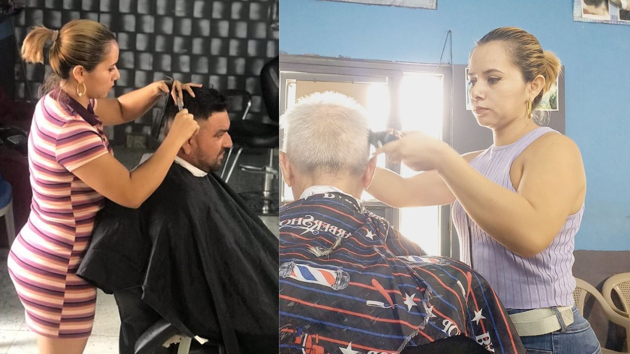 Conoce a Inda Díaz, la hondureña barbera que destaca en Santa Bárbara