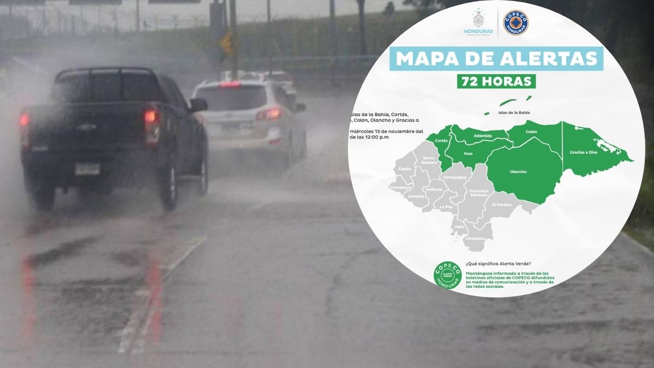 Copeco declara alerta verde por 72 horas en siete departamentos del ...