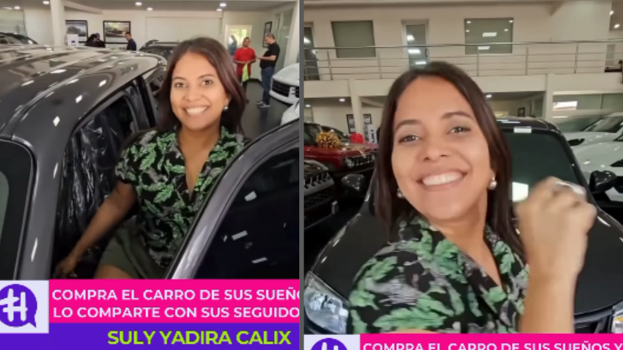 Suly Cálix presume su nuevo carro y celebra un sueño hecho realidad