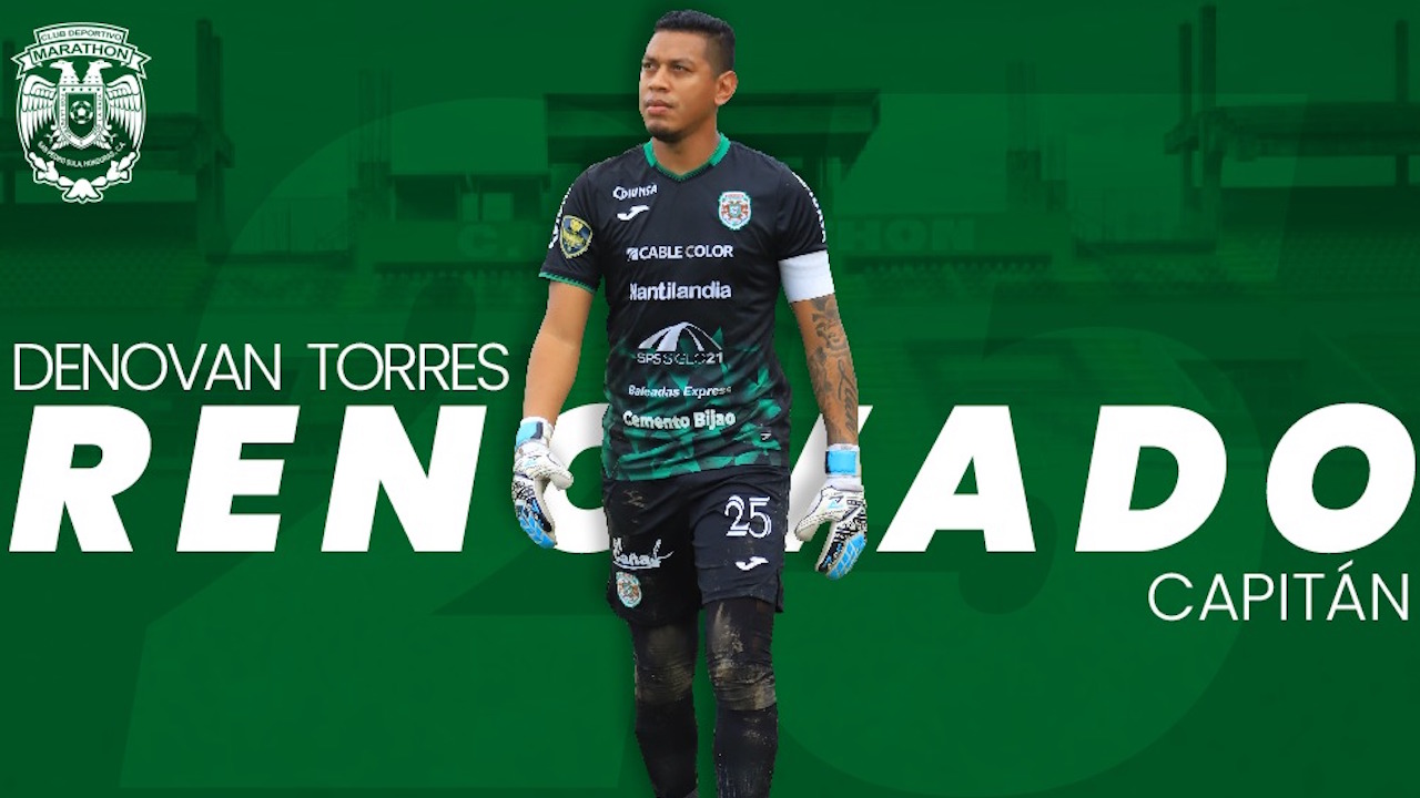 Denovan Torres seguirá defendiendo el marco del Marathón