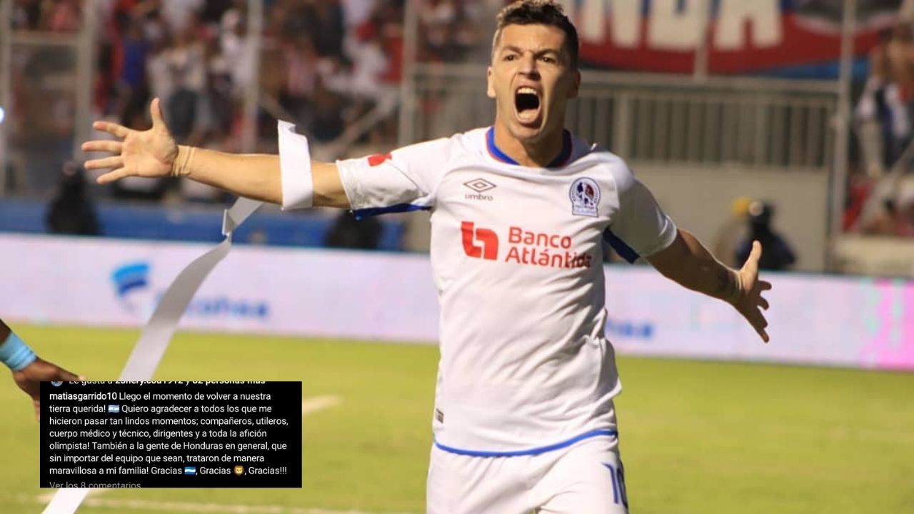 Matías Garrido anuncia su salida del Olimpia y deja un especial mensaje ...