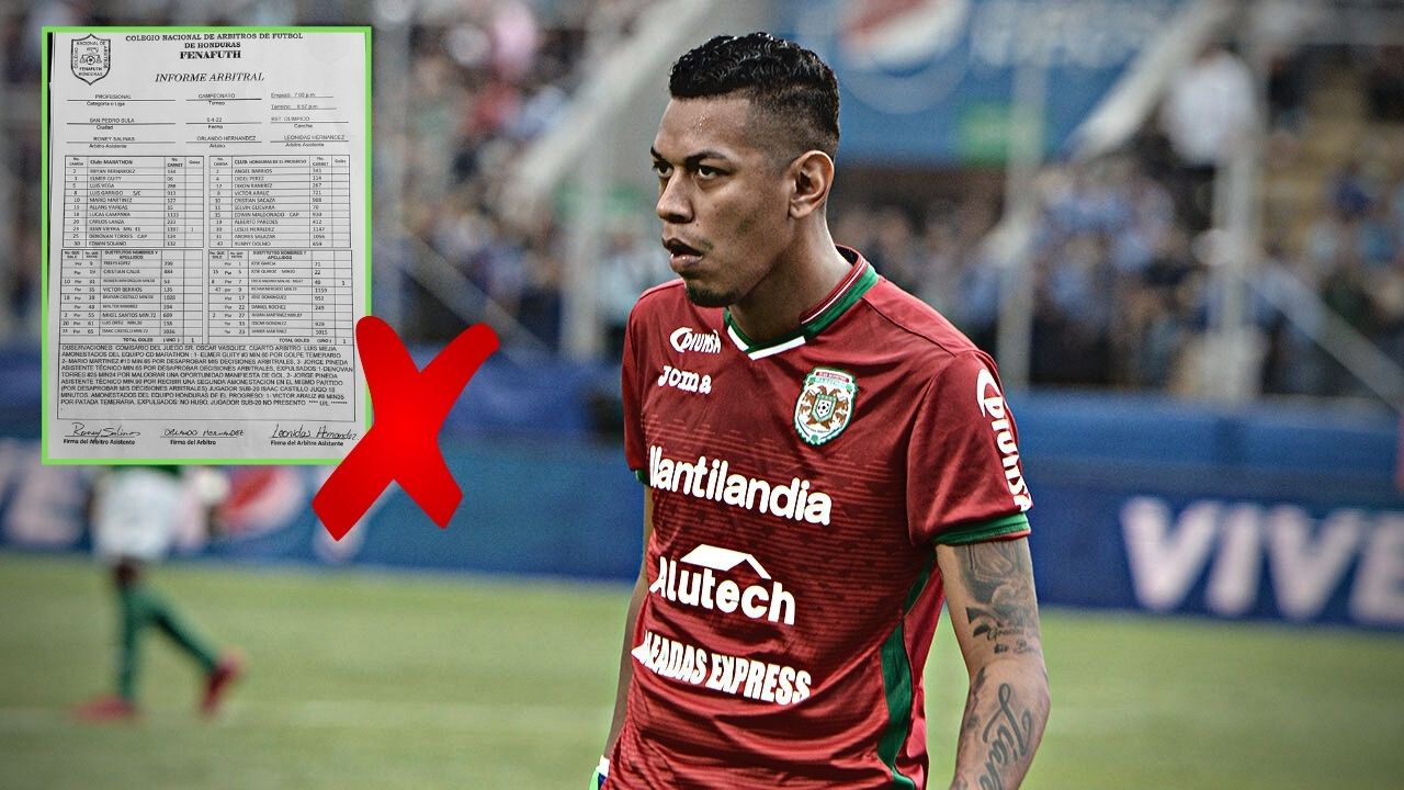 Árbitro olvida que expulsó a Denovan Torres y no lo escribe en el acta
