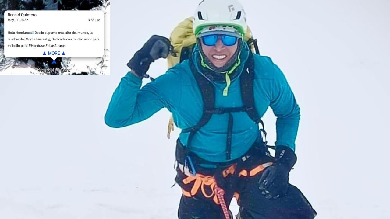 Hondureño Ronald Quintero hace historia y logra cumbre en el Monte Everest