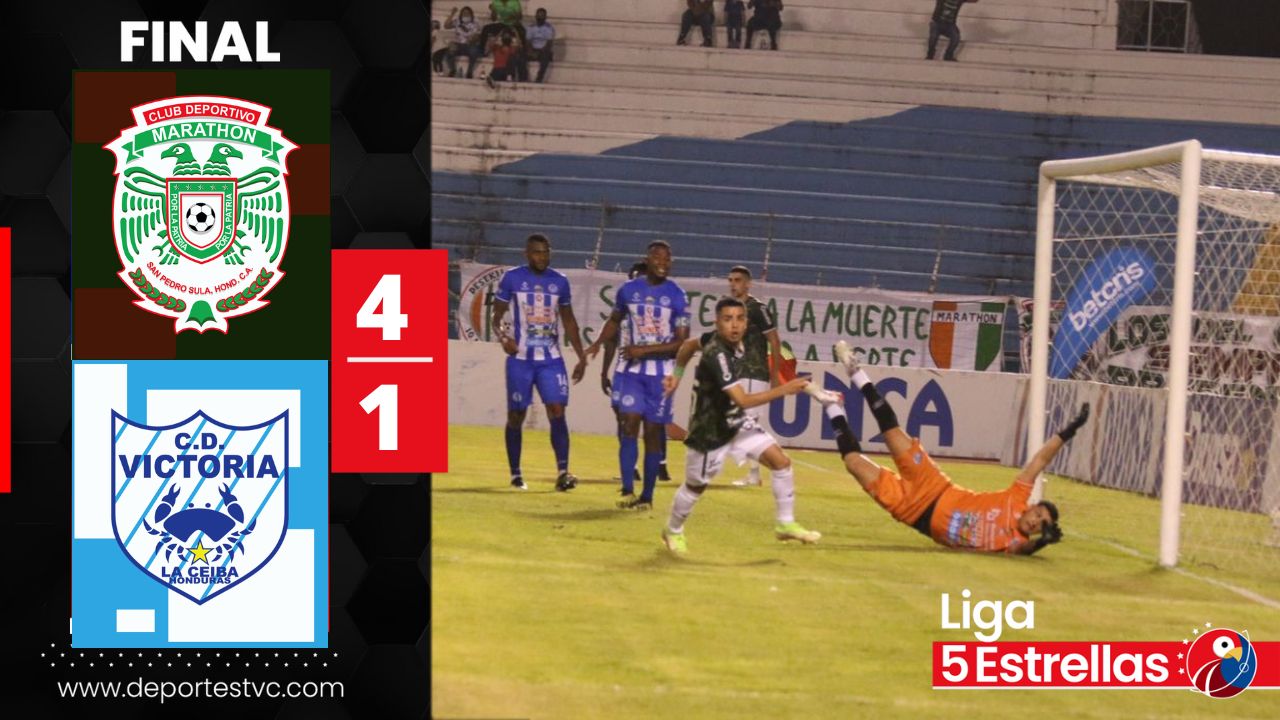 Marathón golea al Victoria en el Olímpico y se va con tranquilidad para ...