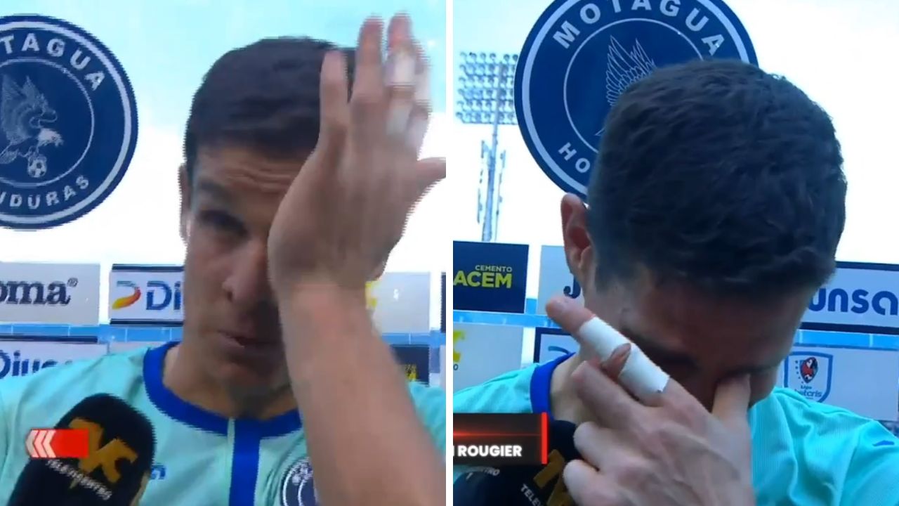 Jonathan Rougier rompe en llanto tras su regreso como titular con Motagua