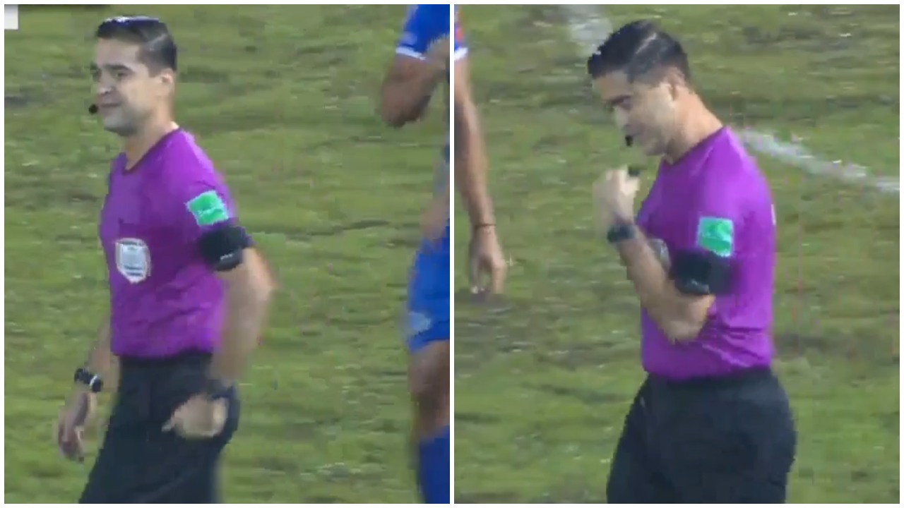 El extraño gesto de árbitro hondureño tras eliminación de Real España ante Victoria