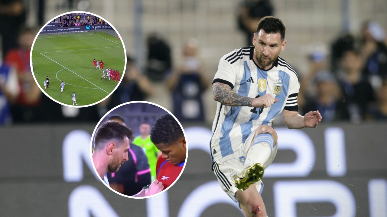 Lionel Messi se manda golazo de tiro libre y firma autógrafos a ...