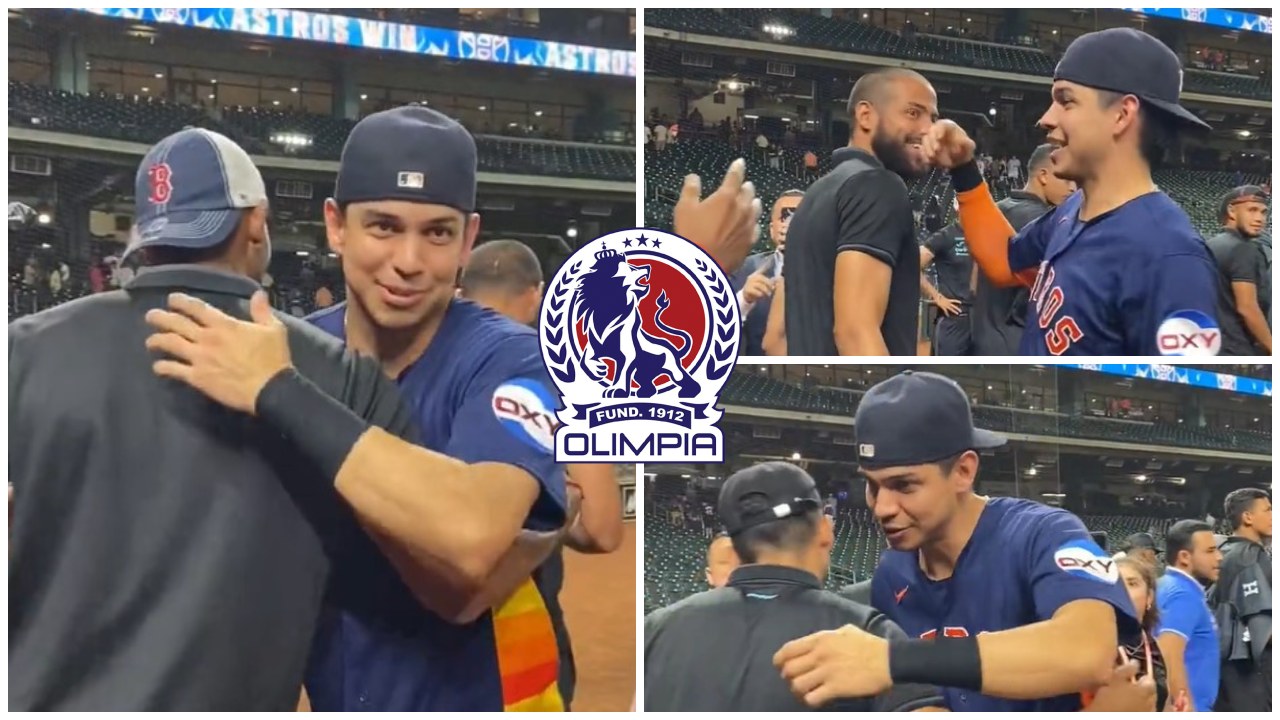 Mauricio Dubón protagoniza jocoso momento con jugadores de Olimpia