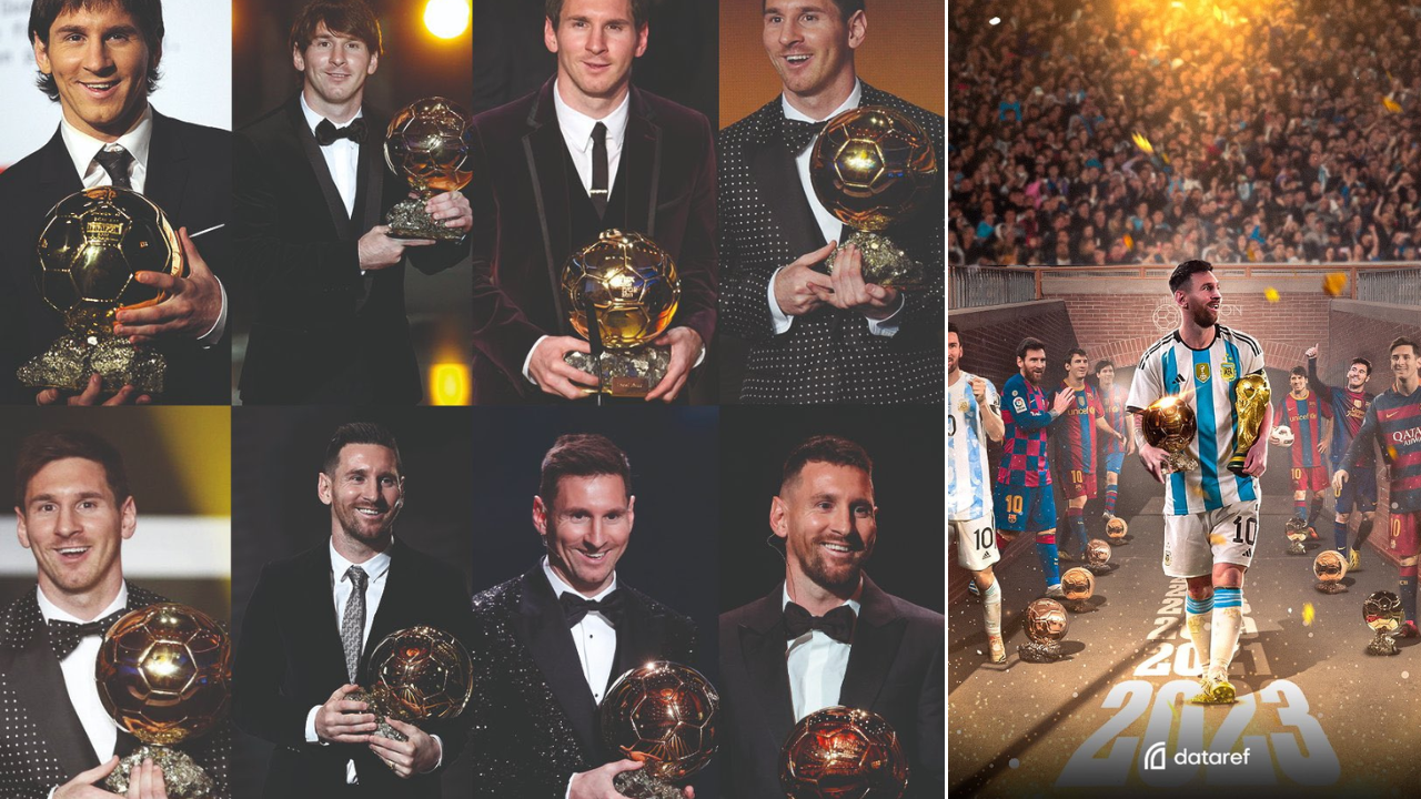 Foto de Lionel Messi con los ocho Balones de Oro, estos son los premios en total del argentino