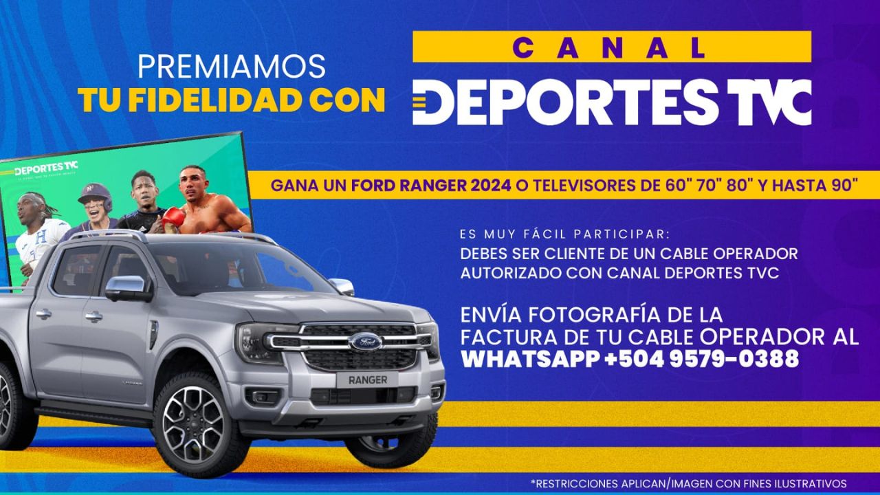 Canal Deportes TVC te regala una Ford Ranger 0 KM y muchos televisores