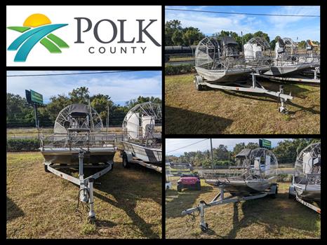 POLK COUNTY: '01 COMBEE AIR BOAT WITH '13 RAM-LIN TRAILER!!! 12.5% ...