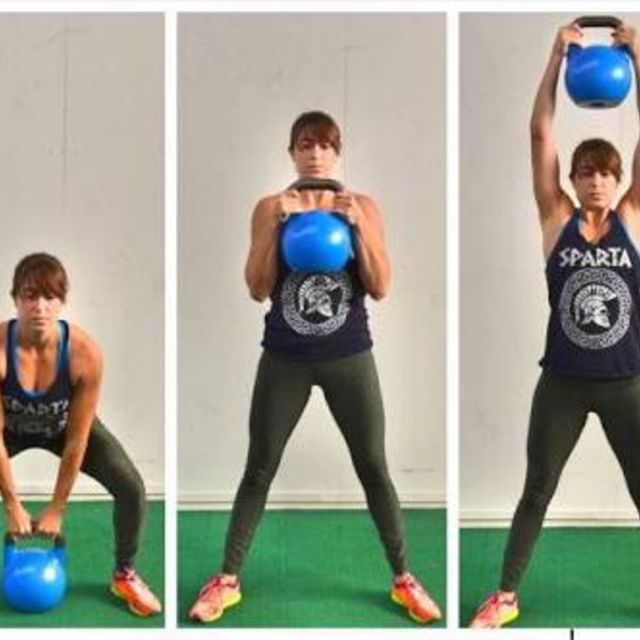 Sumo Squat To Press by Christa C. - Exercise How-to - Skimble