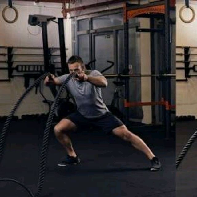 Battle Rope Double Wave With Side Lunges - Exercise How-to - Workout ...
