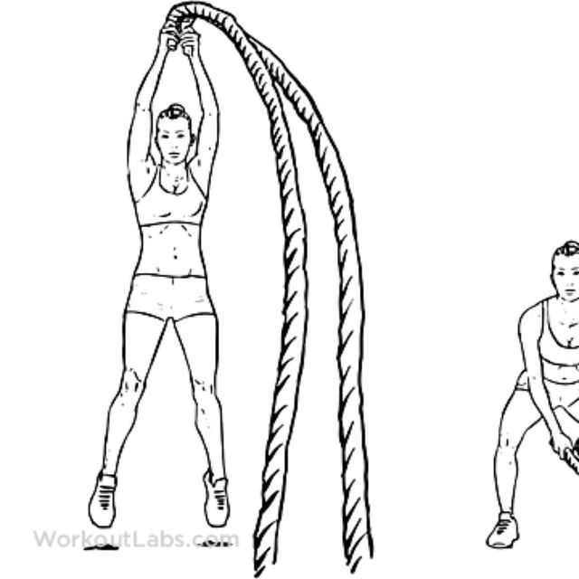 Battle Rope Slam - Exercise How-to - Workout Trainer by Skimble