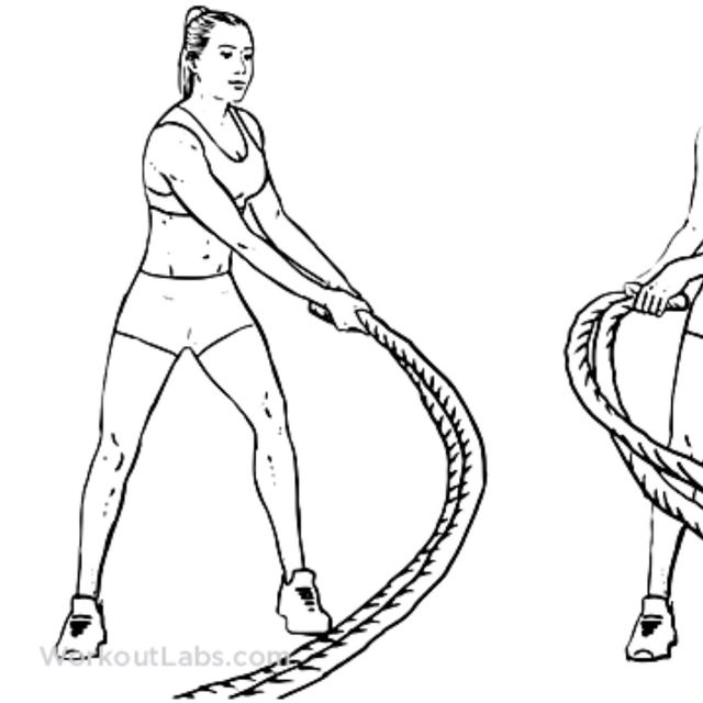 Battle Rope Double Snake - Exercise How-to - Workout Trainer by Skimble