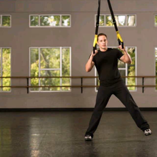 TRX Assisted Side Lunge with Arm Raise by Karina Scheers - Exercise How ...