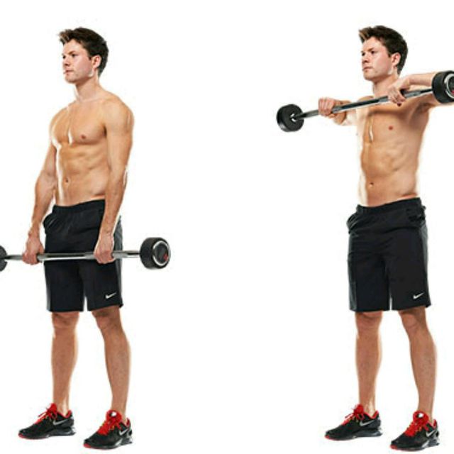 Wide Grip Upright Row By Christos C Exercise How to Skimble