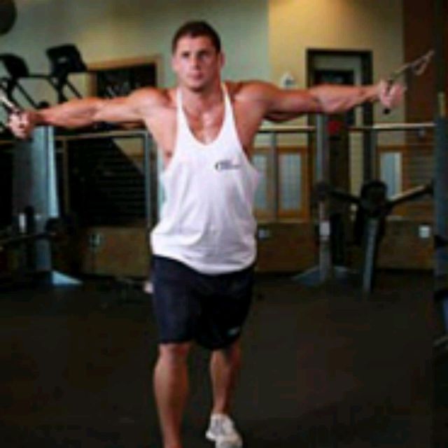 Standing Cable Fly 10 - 12 - Exercise How-to - Workout Trainer by Skimble