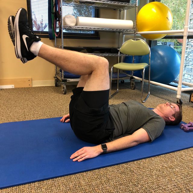 Pelvic Tilt With Lower Extremity Bicycle - Exercise How-to - Skimble