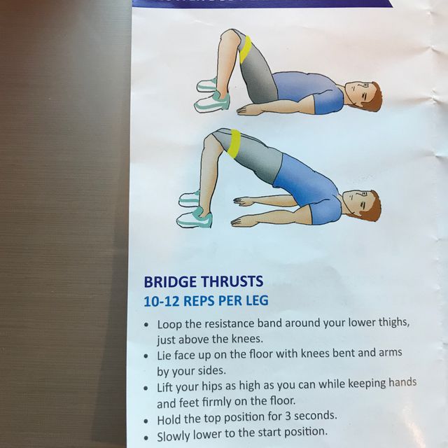 Bridge Thrust With Band by Sue K. - Exercise How-to - Skimble