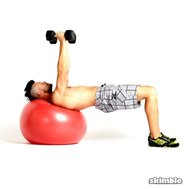 Stability Ball Tricep Extension - Exercise How-to - Skimble