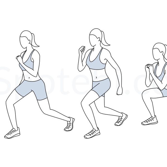 Flutter Kick Squats - Exercise How-to - Workout Trainer by Skimble