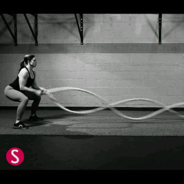 Single-Arm Wave With Squat by Rema M. - Exercise How-to - Skimble