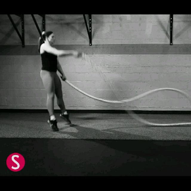 Single Arm Wave With Jump Squat by Rema M. - Exercise How-to - Skimble