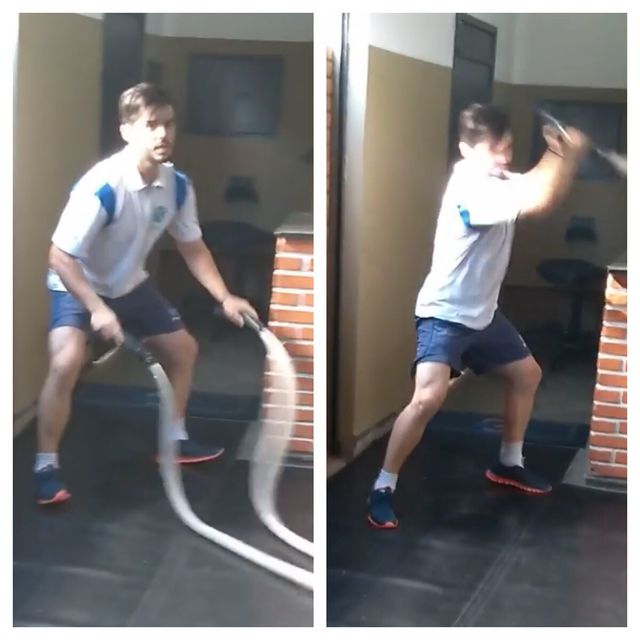 Battle Rope Side Elevation + Judo Movement by Marcos M. - Exercise How ...