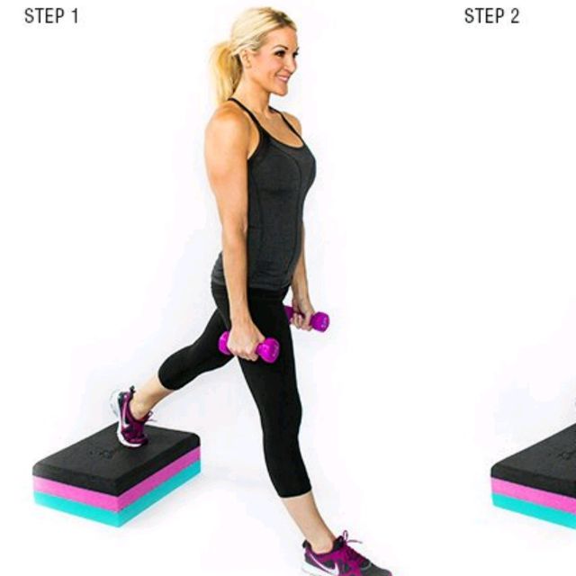 Alternating Step Lunge & Bicep Curl - Exercise How-to - Workout Trainer ...