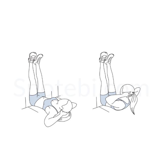 Wall Crunch by Sofia T - Exercise How-to - Skimble