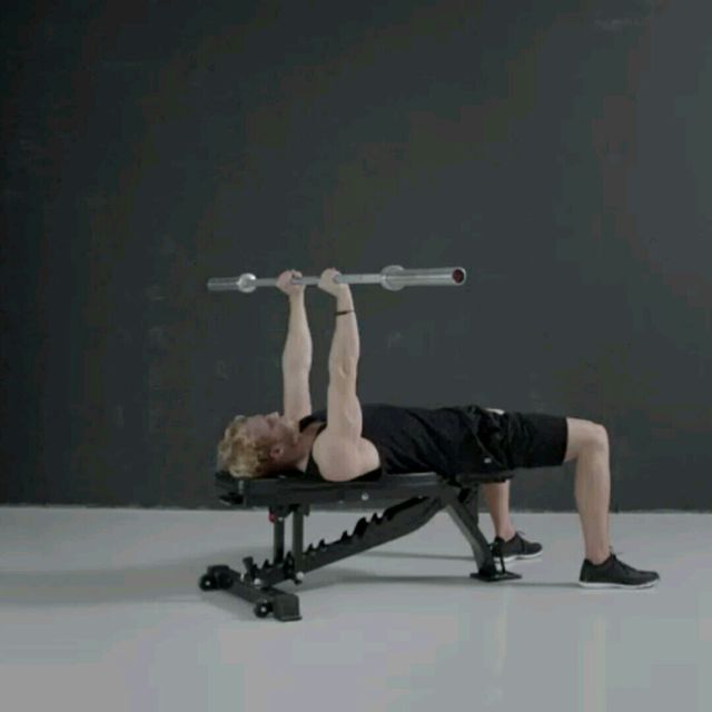 Barbell Tricep Extensions - Exercise How-to - Workout Trainer by Skimble