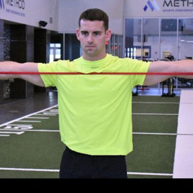 Horizontal Band Pull-Aparts - Exercise How-to - Skimble