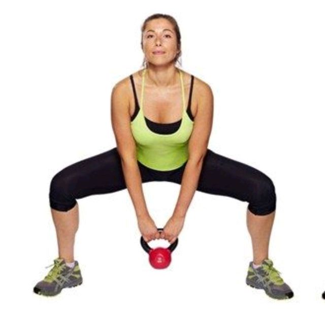 Sumo Kettlebell Row - Exercise How-to - Skimble