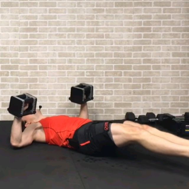 Leg Raise+Dumbbell Chest Press - Exercise How-to - Workout Trainer by ...