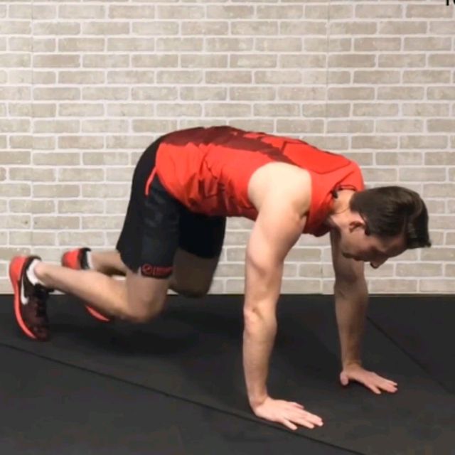 Bear Plank Reach Thru - Exercise How-to - Workout Trainer by Skimble