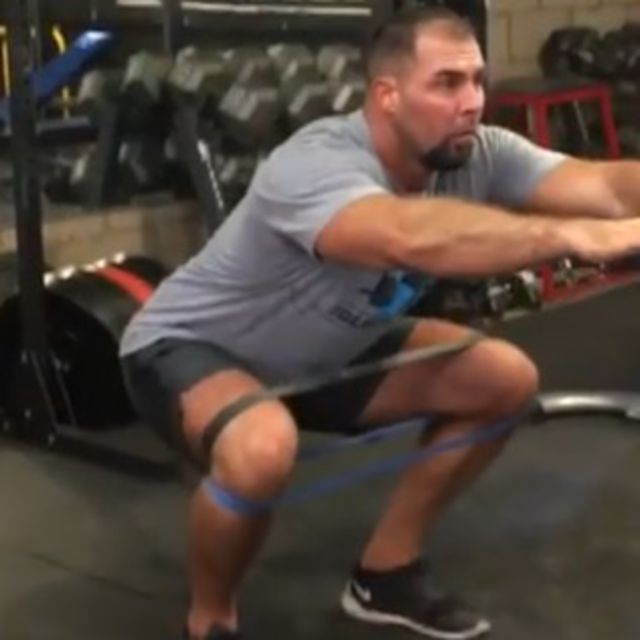 Banded Squats [3 Sec Pause] by 💖 P. - Exercise How-to - Skimble