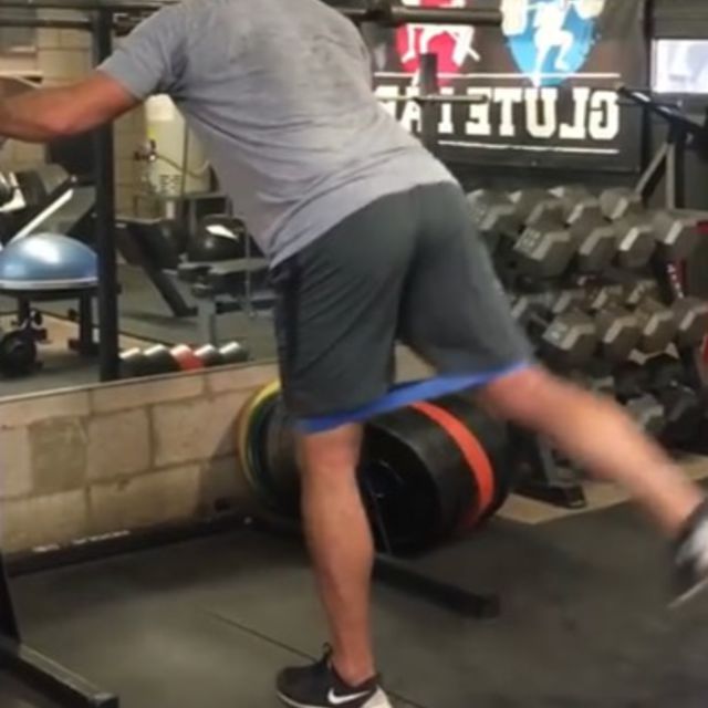 Standing Banded Hip Extension by 💖 P. - Exercise How-to - Skimble