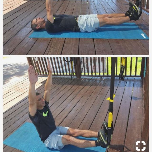 Suspended Sit Up by Rob D - Exercise How-to - Skimble