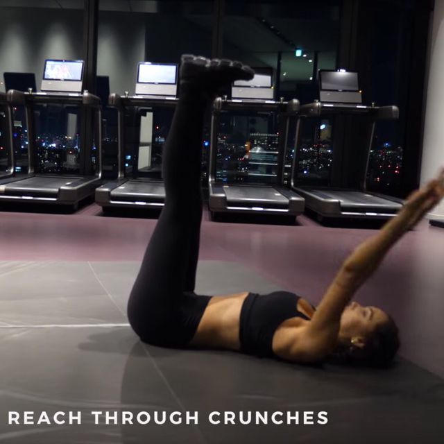 Reach Through Crunches - Exercise How-to - Workout Trainer by Skimble