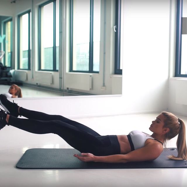 Leg Hold W/ Toe Taps - Exercise How-to - Workout Trainer by Skimble