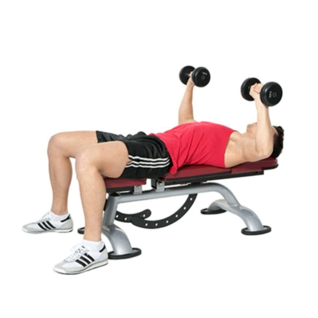 Chest - Dumbbell Press - Exercise How-to - Workout Trainer by Skimble