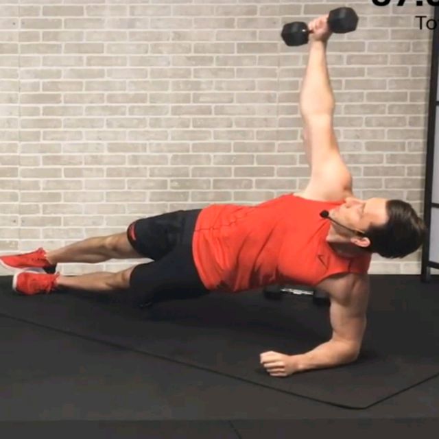 DB Side Plank Rotators by Dennis Richardson - Exercise How-to - Skimble